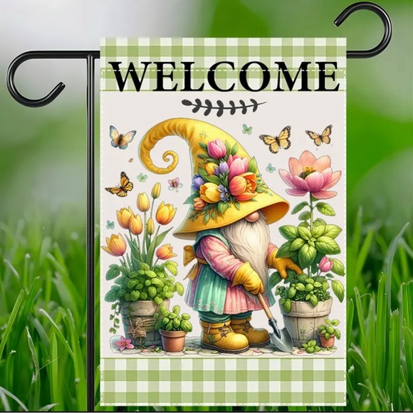 Other | Garden Gnome Welcome Flag | Poshmark